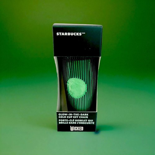 Starbucks Wicked Cold Cup Keychain 2024 Elphaba Glow in The Dark ...