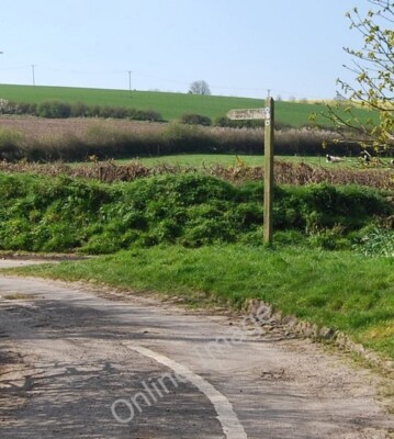 Photo 6x4 Signpost to Coombe Keynes East Knighton Although this looks ...