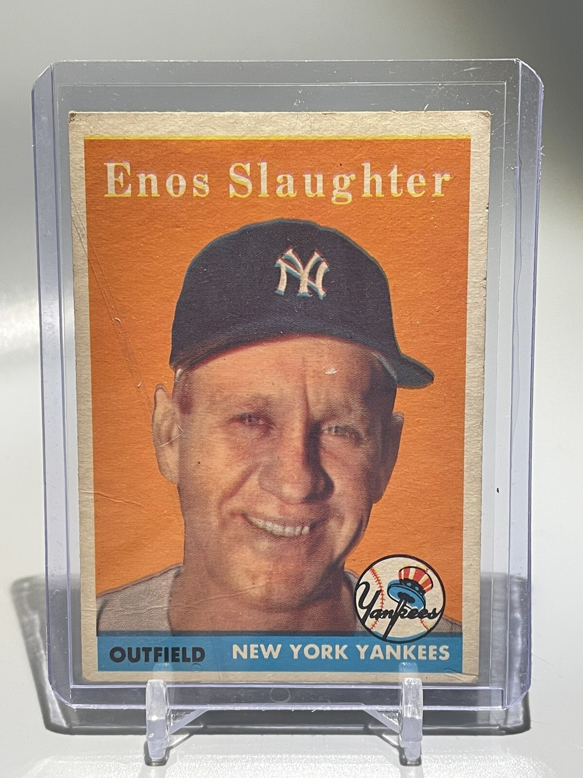 1958 TOPPS #142 ENOS SLAUGHTER YANKEES | eBay