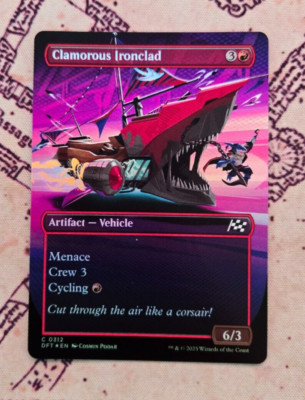 MTG Foil Clamorous Ironclad Borderless Extended Aetherdrift NM | eBay