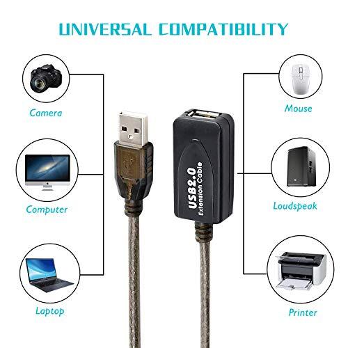 USB 2.0 Type a Male to a Female Active Repeater Extension Cable 30Ft ...