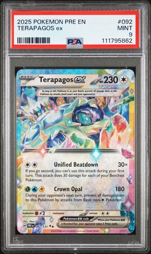 2025 Pokemon SV Prismatic Evolutions Terapagos ex #092/131 PSA 9 | eBay