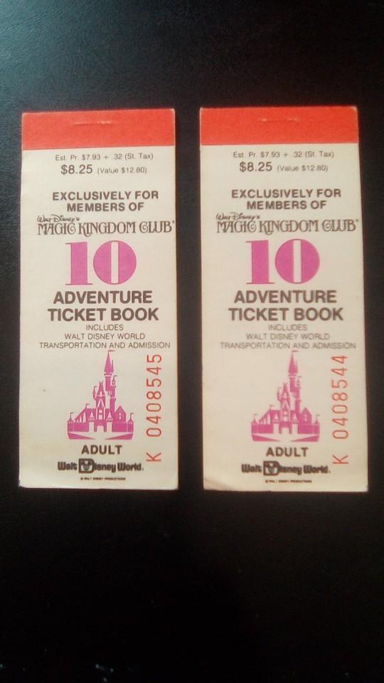 Vintage Disney World Tickets Lot Of 7 | eBay