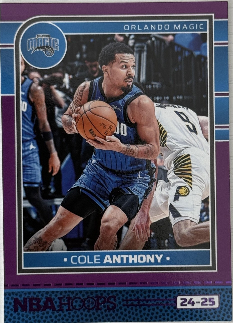 2024-25 Panini Nba Hoops - Cole Anthony #178 Purple for sale online | eBay