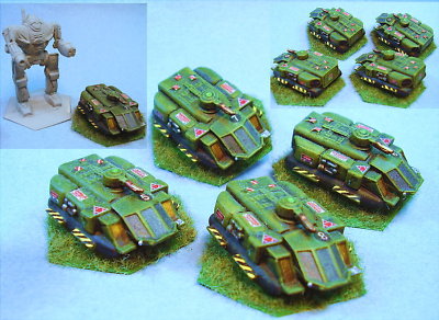 Mechwarrior suitable for battlemech Saxon APC (4) OD | eBay