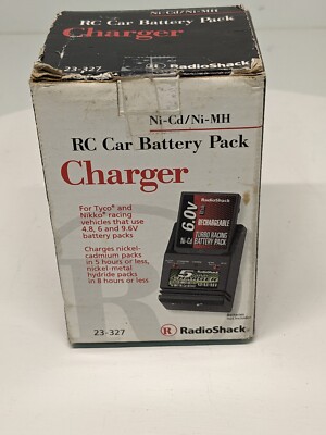 RadioShack 23-327 Ni-CD/Ni-MH RC Car Battery Pack Charger 4.8 6V 9.6V ...