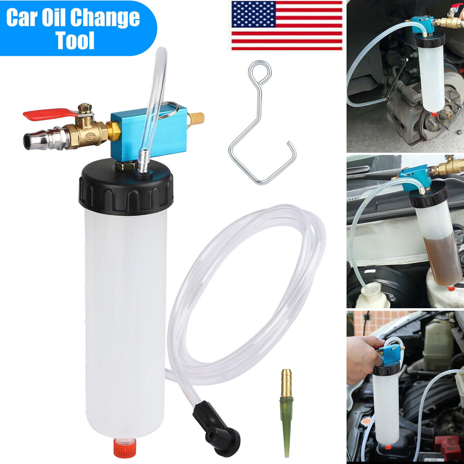 Car Vehicle Vacuum Brake Bleeder Tank Fluid Oil Change Pump Equipment ...