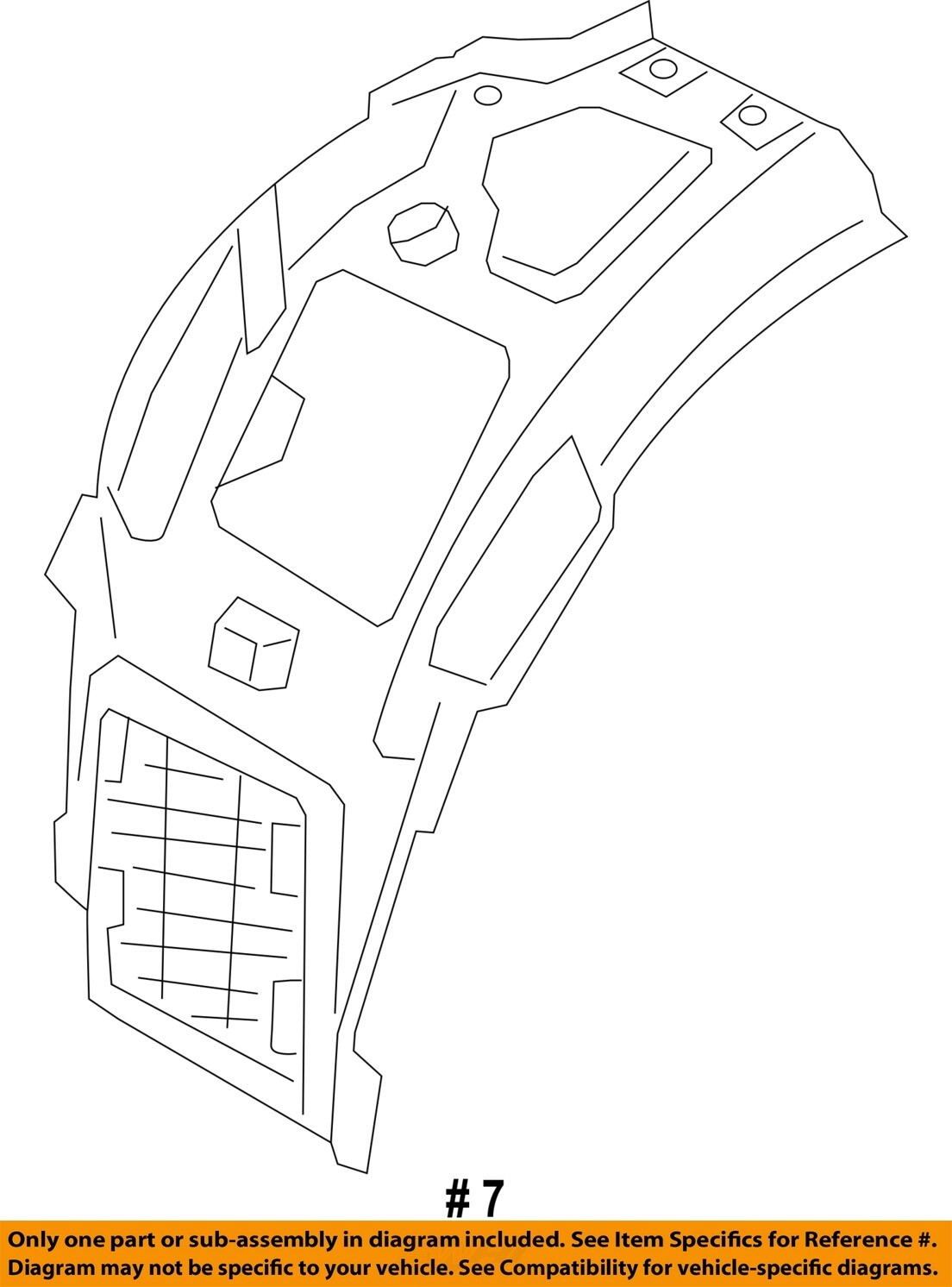 BMW OEM 17-18 540i Xdrive-front Fender Liner Left 51717340785 for sale ...