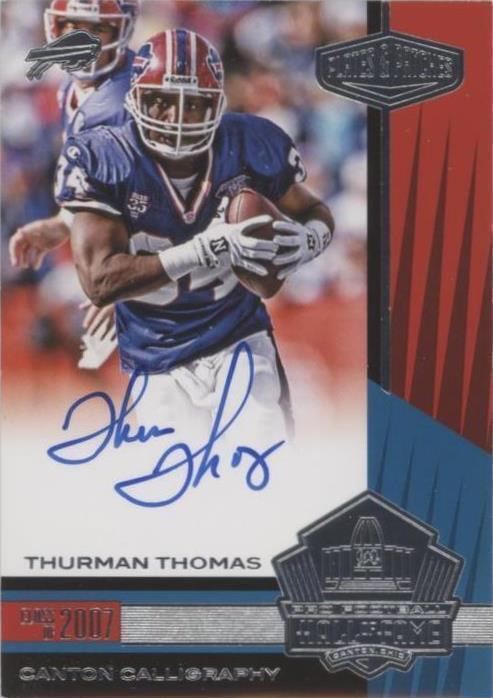 2017 Panini Plates & Patches - Canton Calligraphy Thurman Thomas #CC-TT ...