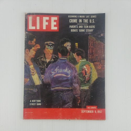 Life Magazine September 9, 1957 Street Gangs, Crime, Teens, U.S. | eBay