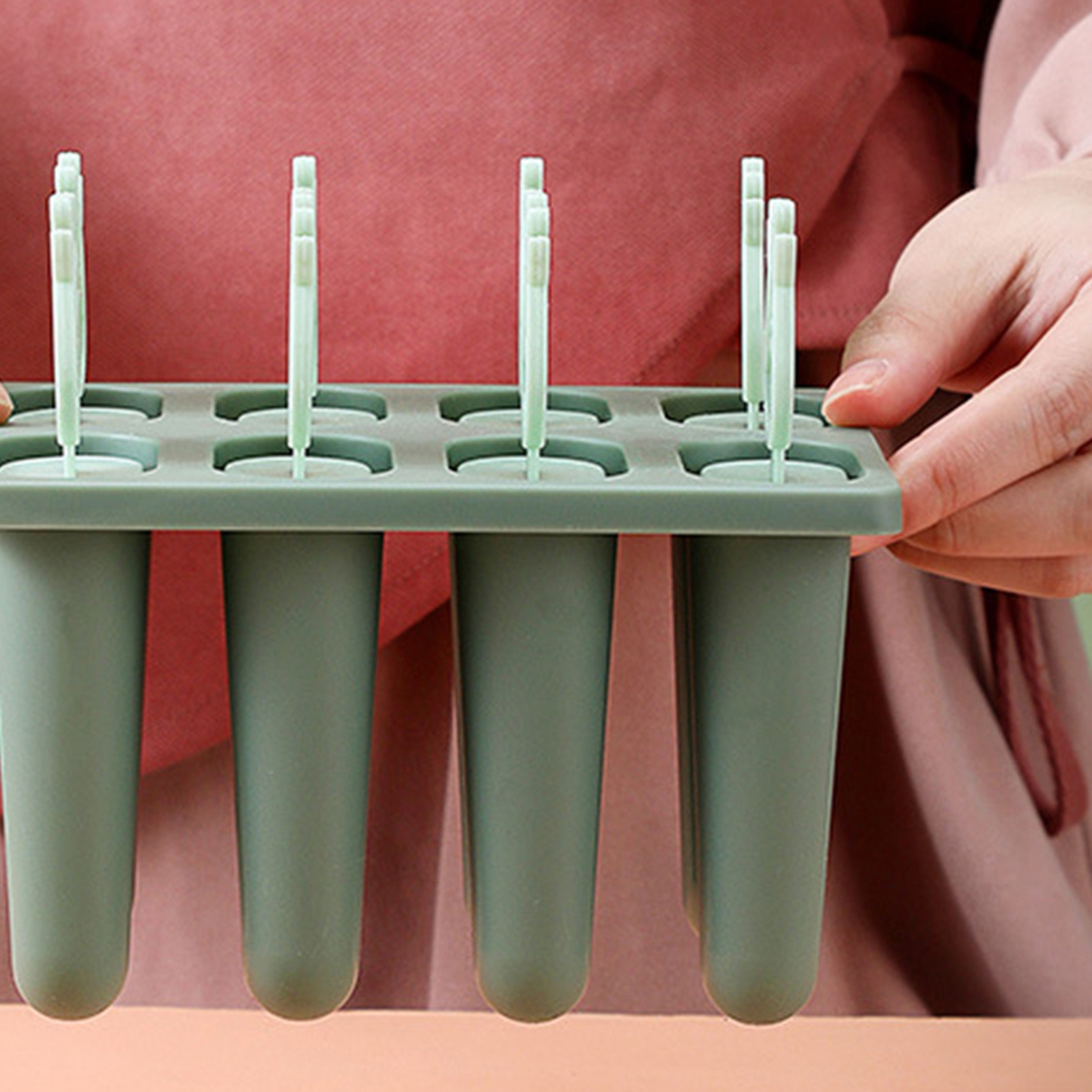 Popsicle Mold Easy Demoulding Diy 8 Grids Cartoon Popsicle Tray Mould ...