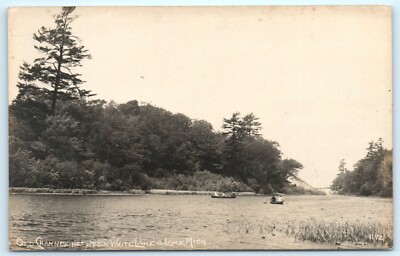 POSTCARD RPPC Old Channel Between White Lake and Lake Michigan ...