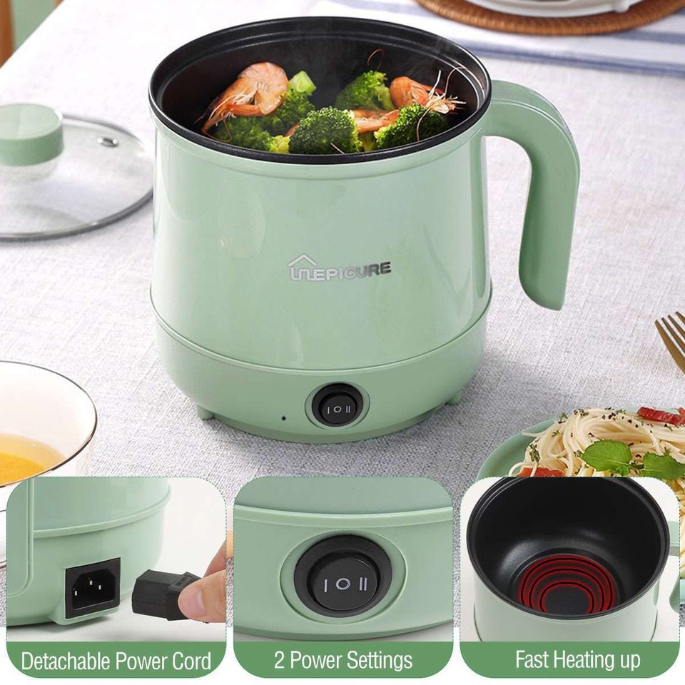 Multi-Function Electric Cooker,Mini Speed Food Pot, Non-Stick Pot ...