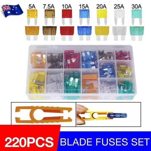 220PCS Assorted Mini Fuse Blade Fuses Set Auto Car Truck Assortment ...