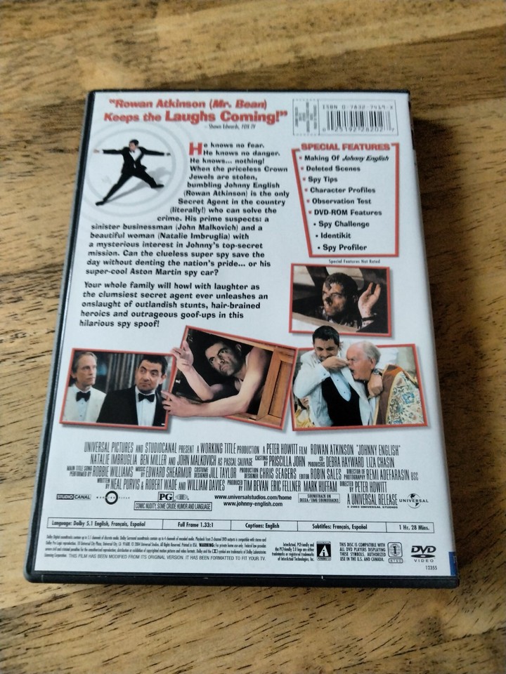 Johnny English (DVD, 2003) 25192282027| eBay