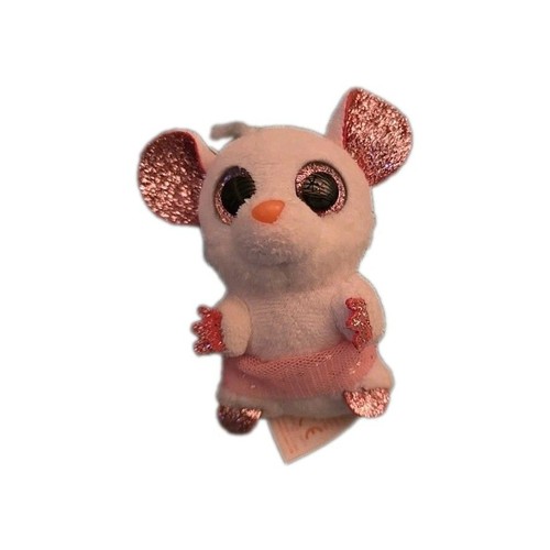 Ty Silk Beanie Boo Nina the Ballerina Mouse Plush Pink & White W/Tag ...