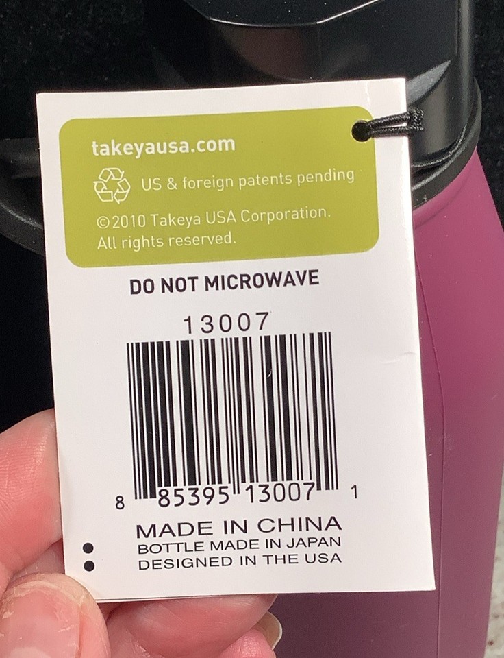 TWO Purple Takeya Glass Water Bottle W/ Silicone Sleeve Twist Cap 16 oz ...