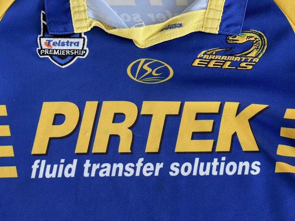Parramatta Eels NRL Jersey YOUTH SIZE 8 Pirtek Authentics ISC Kids 2004 ...