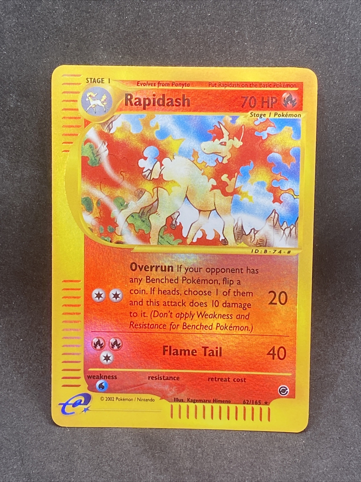 Pokémon TCG Rapidash Expedition Base Set 62/165 Reverse Holo Rare for ...