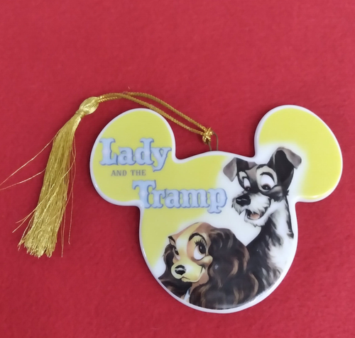 Disney's "Lady and the Tramp" Holiday Christmas Ornament Ceramic Mickey ...