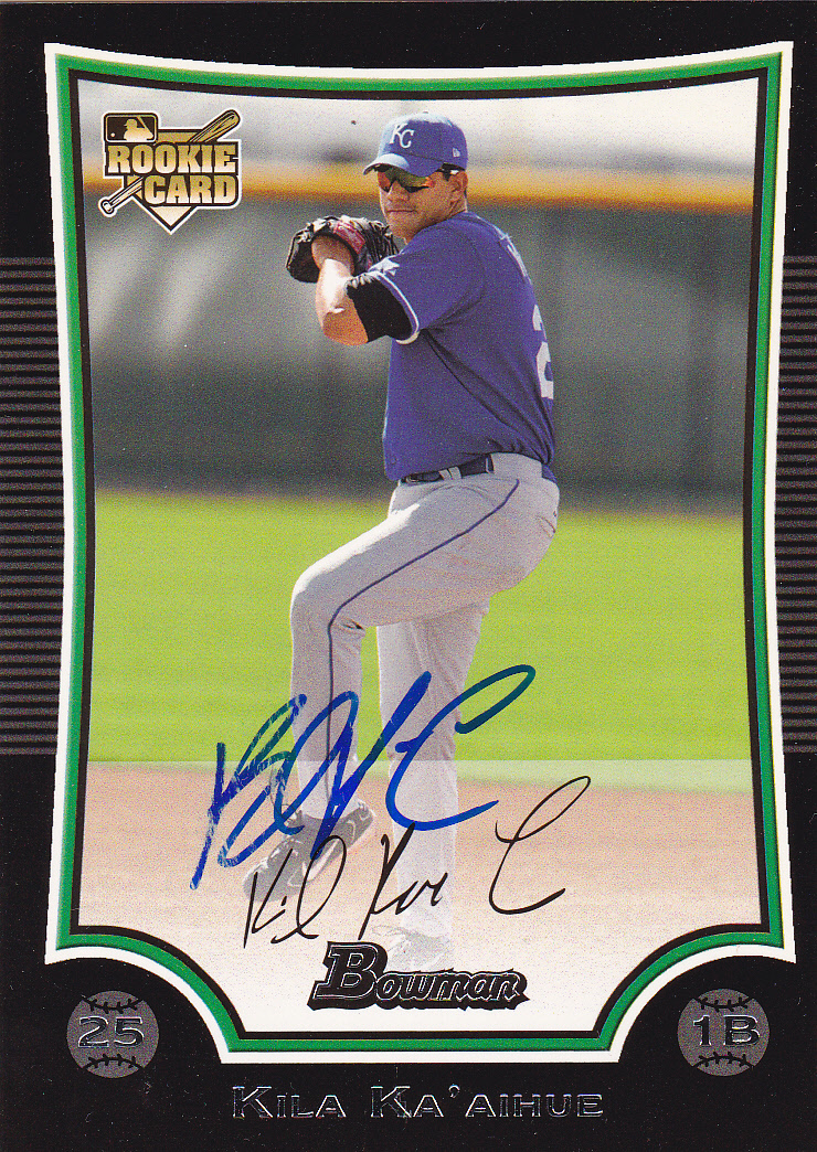 KILA KA'AIHUE KANSAS CITY ROYALS SIGNED BOWMAN ROOKIE BASEBALL CARD ...