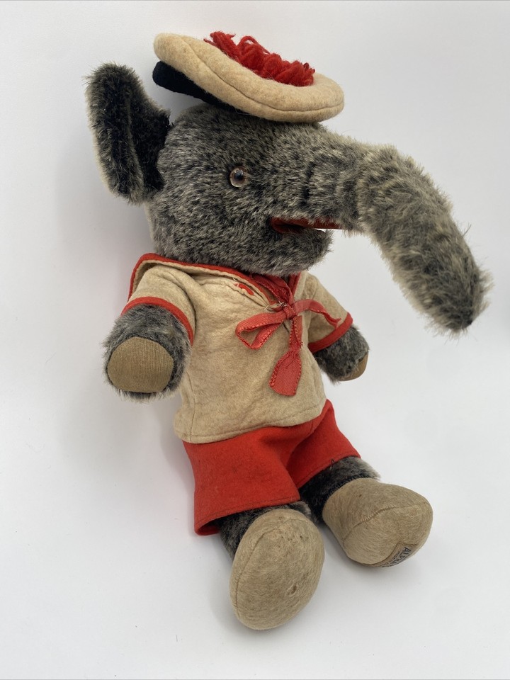 VTG Antique 1930 Farnell Alpha Toy Doll "Arthur" Elephant Barbar Books ...
