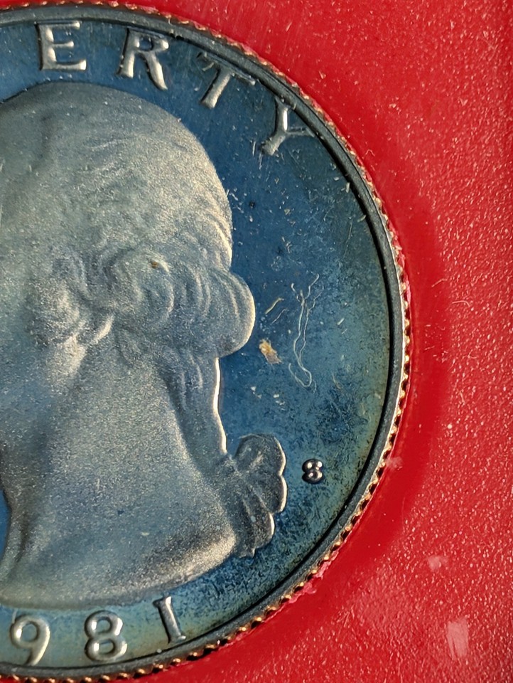 1981 S Type 2 United States Proof Set - All 6 Coins - Clear S Mintmarks ...