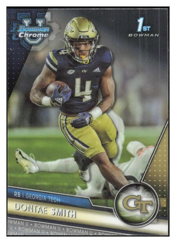 Dontae Smith RC 2023 Bowman University Chrome #94 NFL NCAA ROOKIE 1st B ...