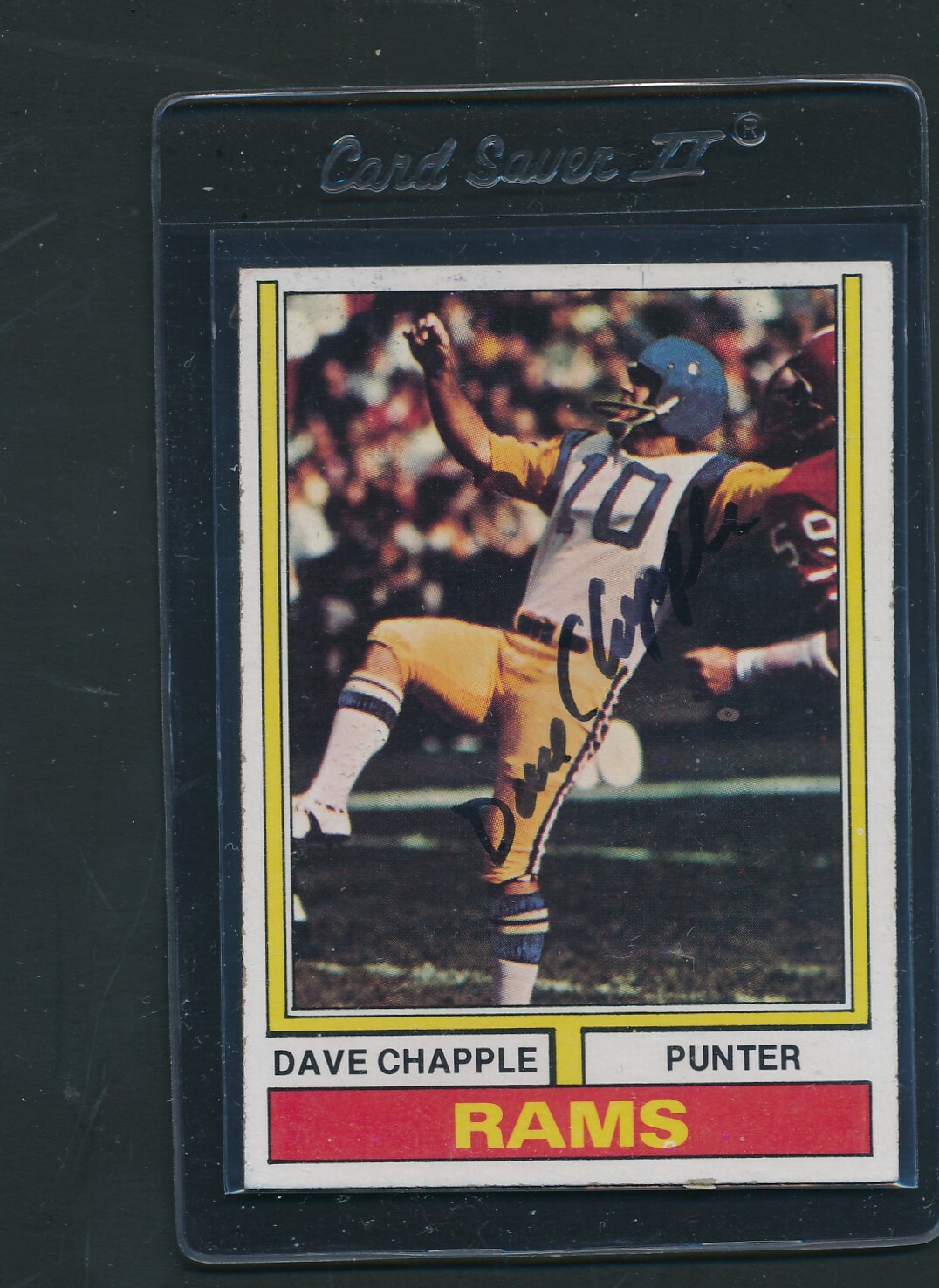 1974 Topps #396 Dave Chapple Rams Signed Auto *A7755 | eBay