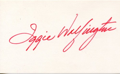 IGGIE WOLFINGTON Vintage Original 1950's Photo & RARE AUTOGRAPH Card ...