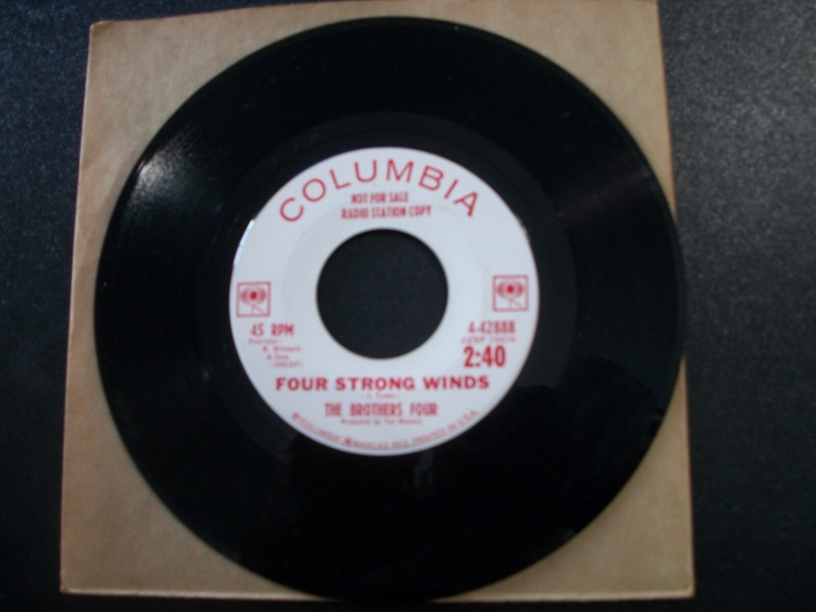 The Brothers Four 45 Four Strong Winds / The John B. Sails-1963 ...