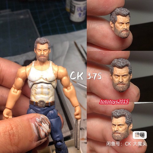 1:6 1:12 1:18 Wolverine Logan Head Sculpt Model For Male Action Figure ...