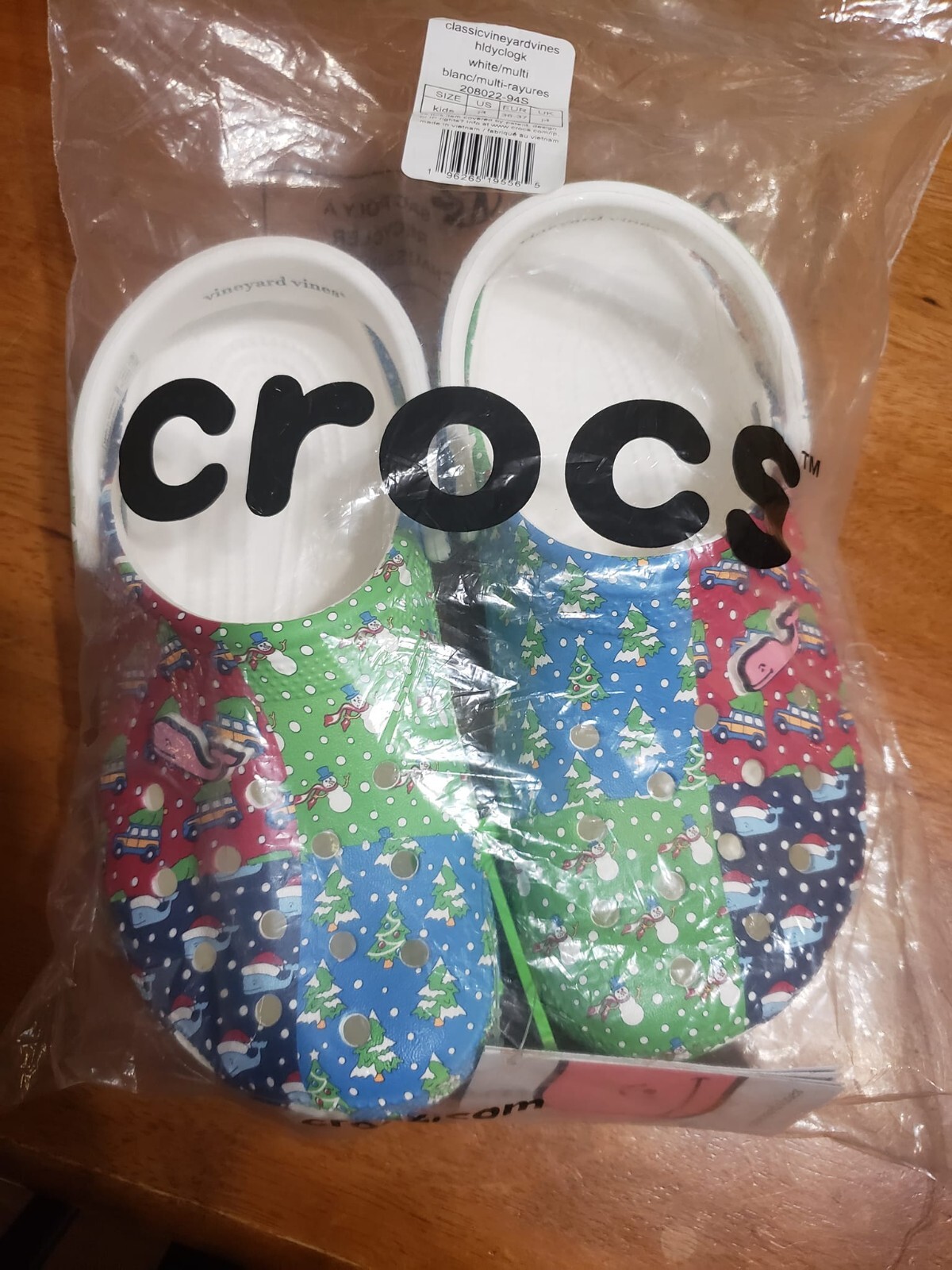 Holiday VINEYARD VINES Crocs Classic Clog kid J3 / Women 5 NEW ORIG | eBay