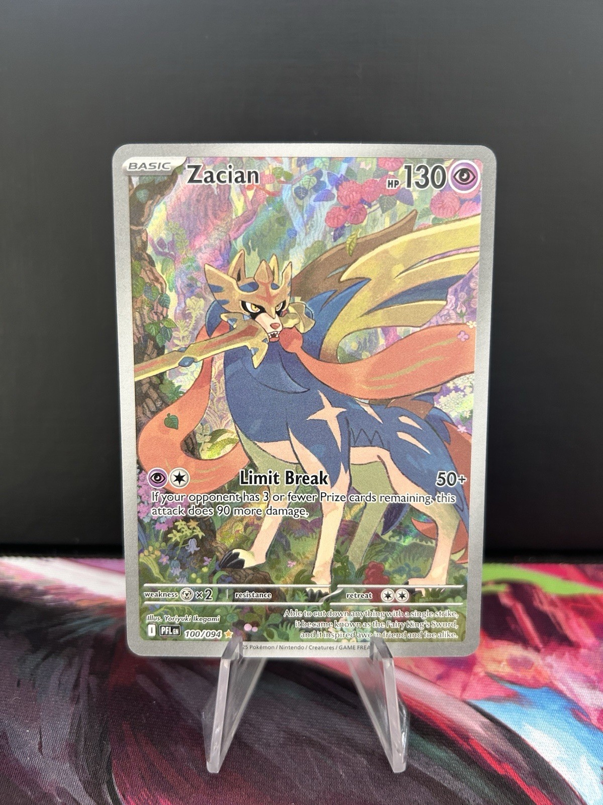 Zacian 2025 Mega Evolution: Phantasmal Flames #100/94 Illustration Rare ...