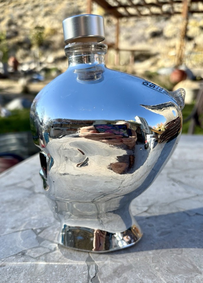 Limited Edition Outer Space Chrome Alien Vodka Bottle Empty Liquor ...