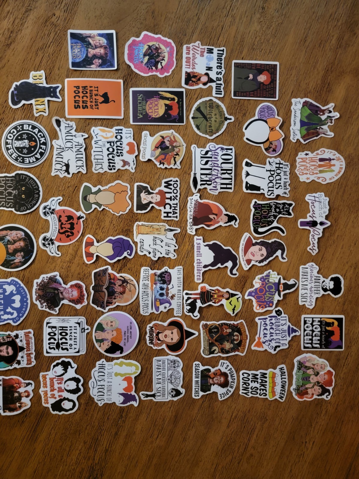 Hocus Pocus Stickers Scary Witch Halloween Horror Pack Lot Scrapbook ...