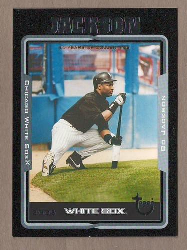 BO JACKSON 2005 Topps Retired Signature BLACK Parallel Card #7 #33/54 ...