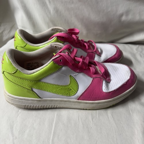 Nike Dunk Low Pink/Neon Green White 2008 Rare Color Way patent ...