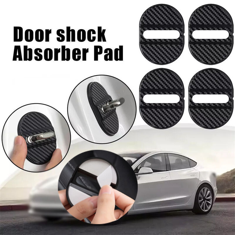 4PCS Car Door Lock Protective Cover Shockproof Cushion Trim Accessories ...