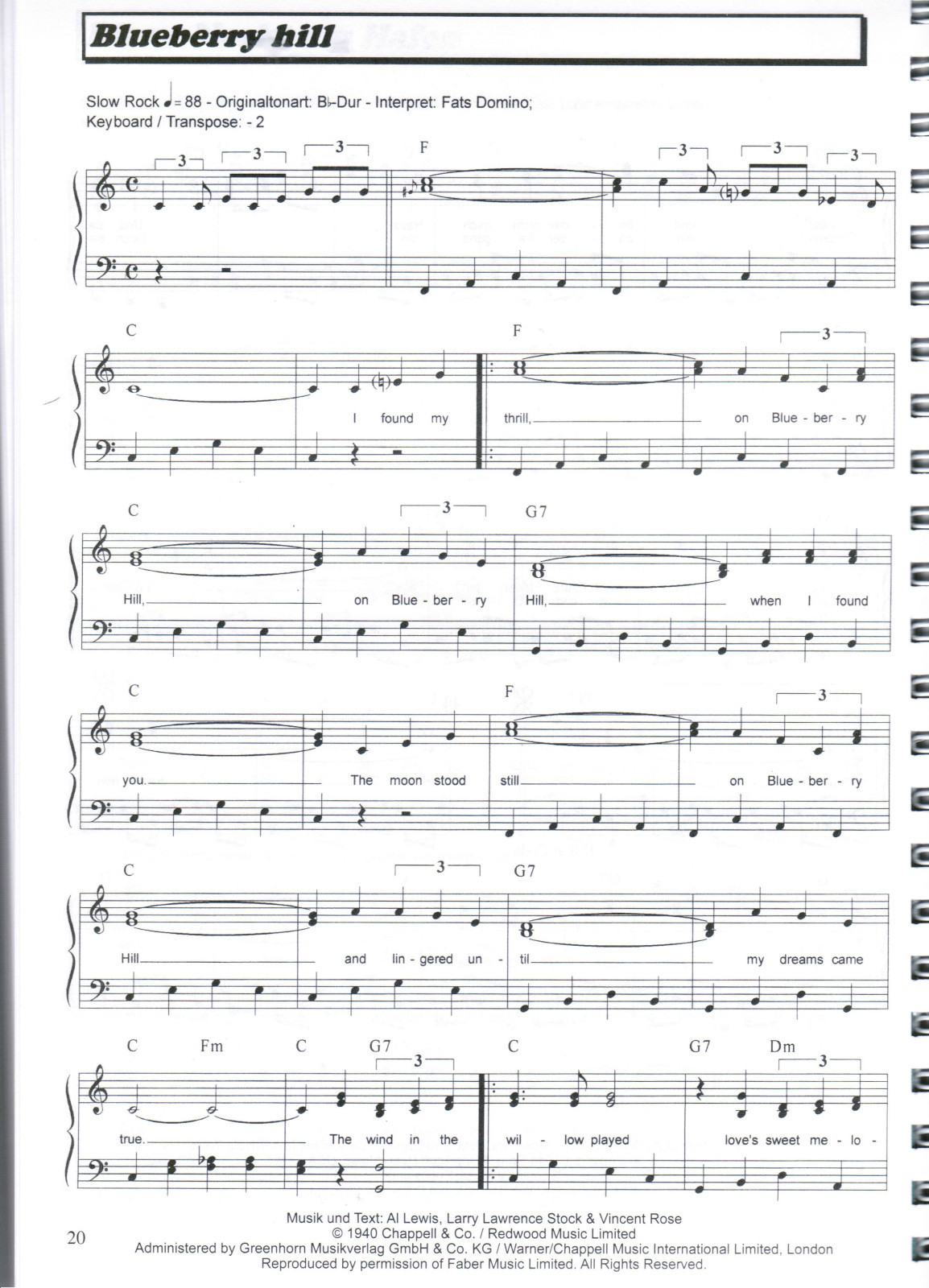 Keyboard Klavier Noten : 100 Hits in C-Dur 2 leichte Mittelstufe ...