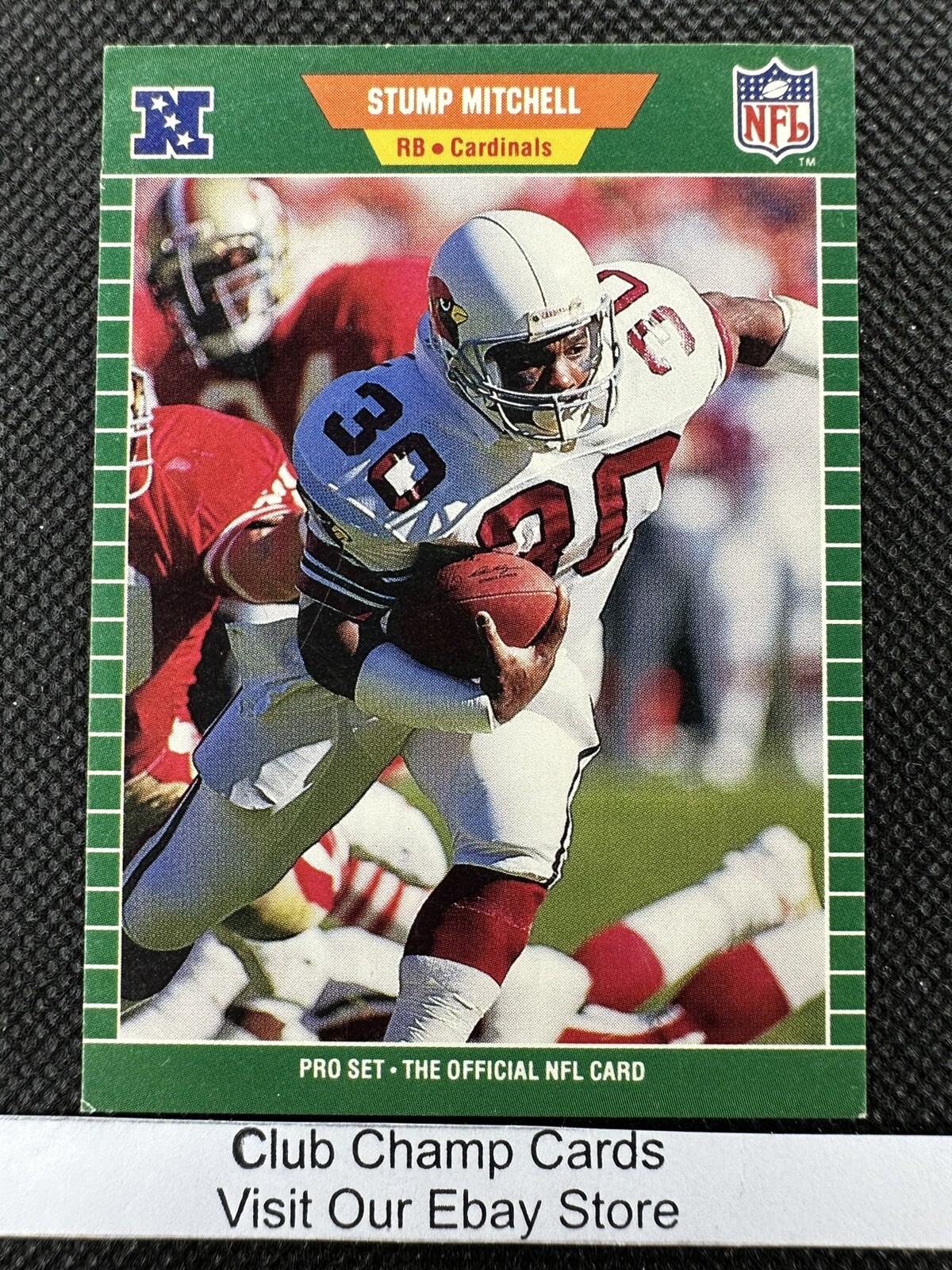 1989 #333 Stump Mitchell Official Photo & Stat Card of the NFL Phoenix ...