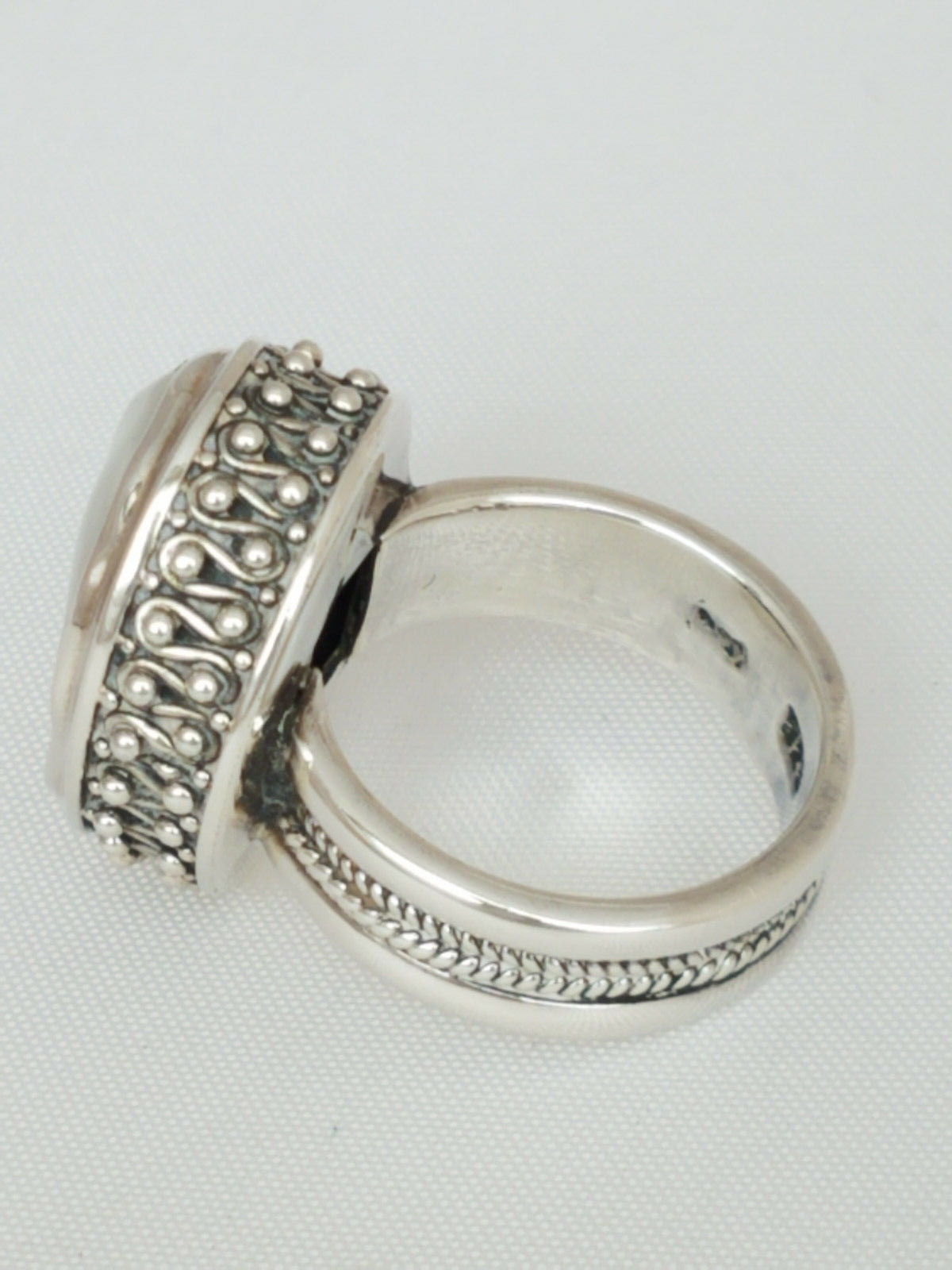 NEW - Mother of Pearl Sterling Silver Sarda Ring | eBay