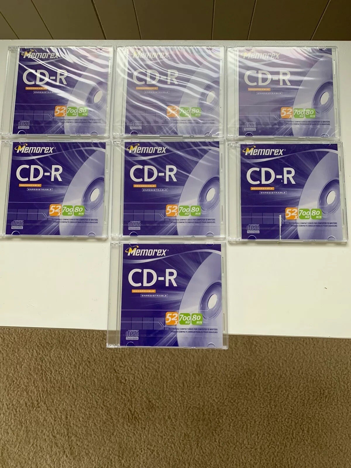 NEW Memorex CD-R 700MB 52X 80 Minutes SEALED! Lot Of 7 | eBay