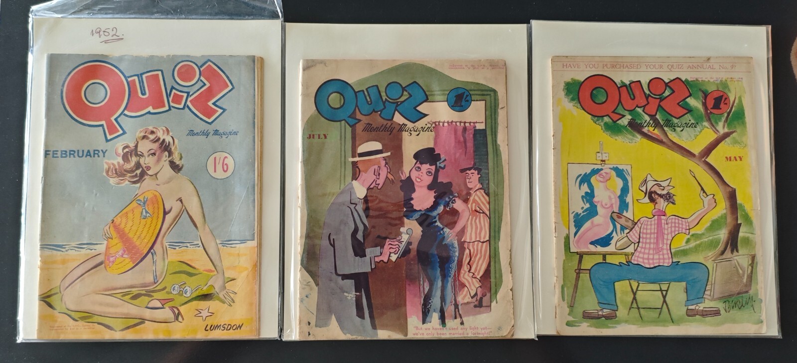 Quiz 1952 and up x 3. GD/VG to VG Australian Comic/Mag Combine SH7 ...