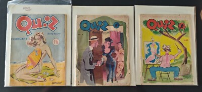 Quiz 1952 and up x 3. GD/VG to VG Australian Comic/Mag Combine SH7 ...