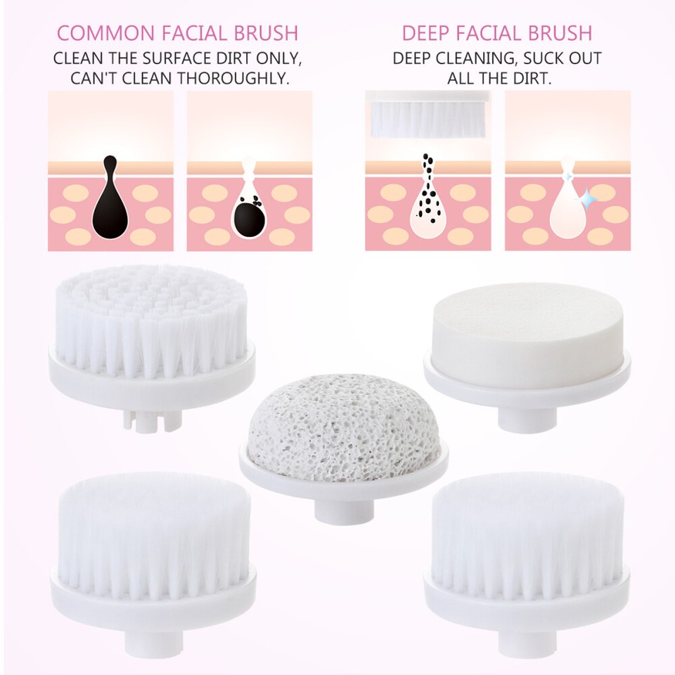 Facial Cleanser Brush Head Face Scrubber Replacement Heads Cleaner | eBay