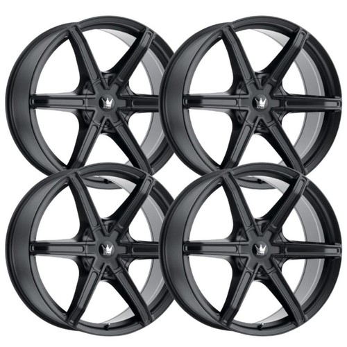 (Set-4) Mazzi Stiltz 20x8.5 6x135/6x139.7 30mm Matte Black Wheels Rims ...