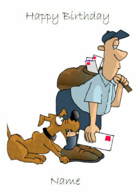 Male Postman card personalise for any occasion | eBay UK