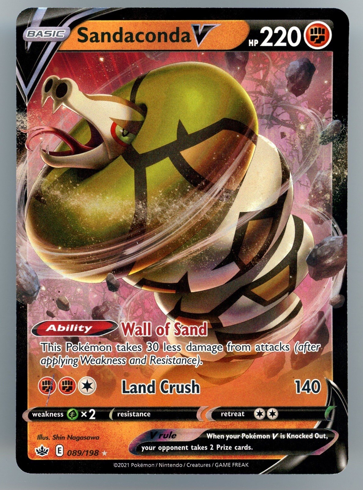 Pokemon TCG Sandaconda V 089/198 Chilling Reign Ultra Rare 2021 | eBay