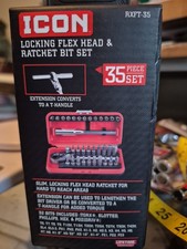ICON RXFT-35 Locking Flex Head Ratchet and Bit Set 35 Piece for sale ...
